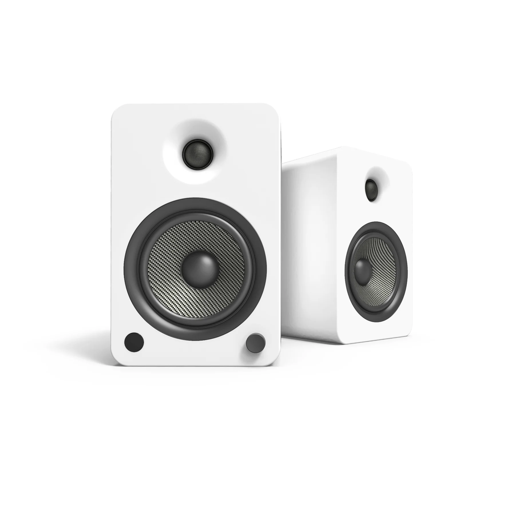 Kanto YU6 200W Powered Bookshelf Bluetooth Speakers, Matte White