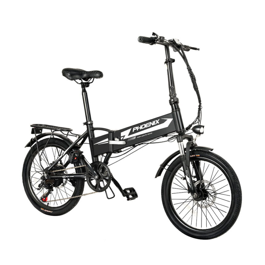 Phoenix 20 Inch Electric Bike Folding Urban Bicycle eBike Removable ...