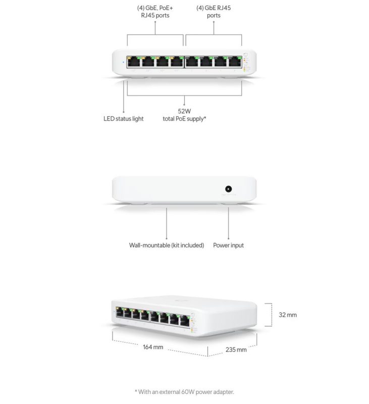 Ubiquiti UniFi 8 Port Managed Switch – WeMart